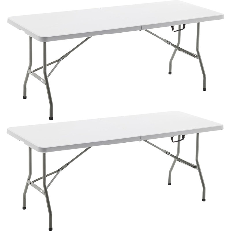 Famis Corp 72'' Plastic Rectangular Portable Folding Table | Wayfair